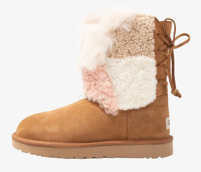 Bốt lông cừu UGG Classic Short Patchwork Fluff Boots 1098071 UGG size 38 – KTMart Vietnam